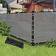 Gray 6FTx50FT Outdoor Privacy Screen Fence & Mesh Shade Net Cover ...