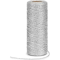G2PLUS 100M Silver String Twine - 1mm Tinsel Thread Cord - Non-Elastic ...