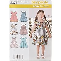 Simplicity A 3-4-5-6-7-8 Sewing Pattern 2377 Childs Dresses ...