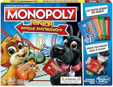 Monopoly Junior Electronique - Jeu de societe pour enfants - Jeu de ...