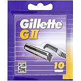 Gillette GII Plus Lubrastrip Lames de Rasoir Homme, Pack de 10 Lames de ...