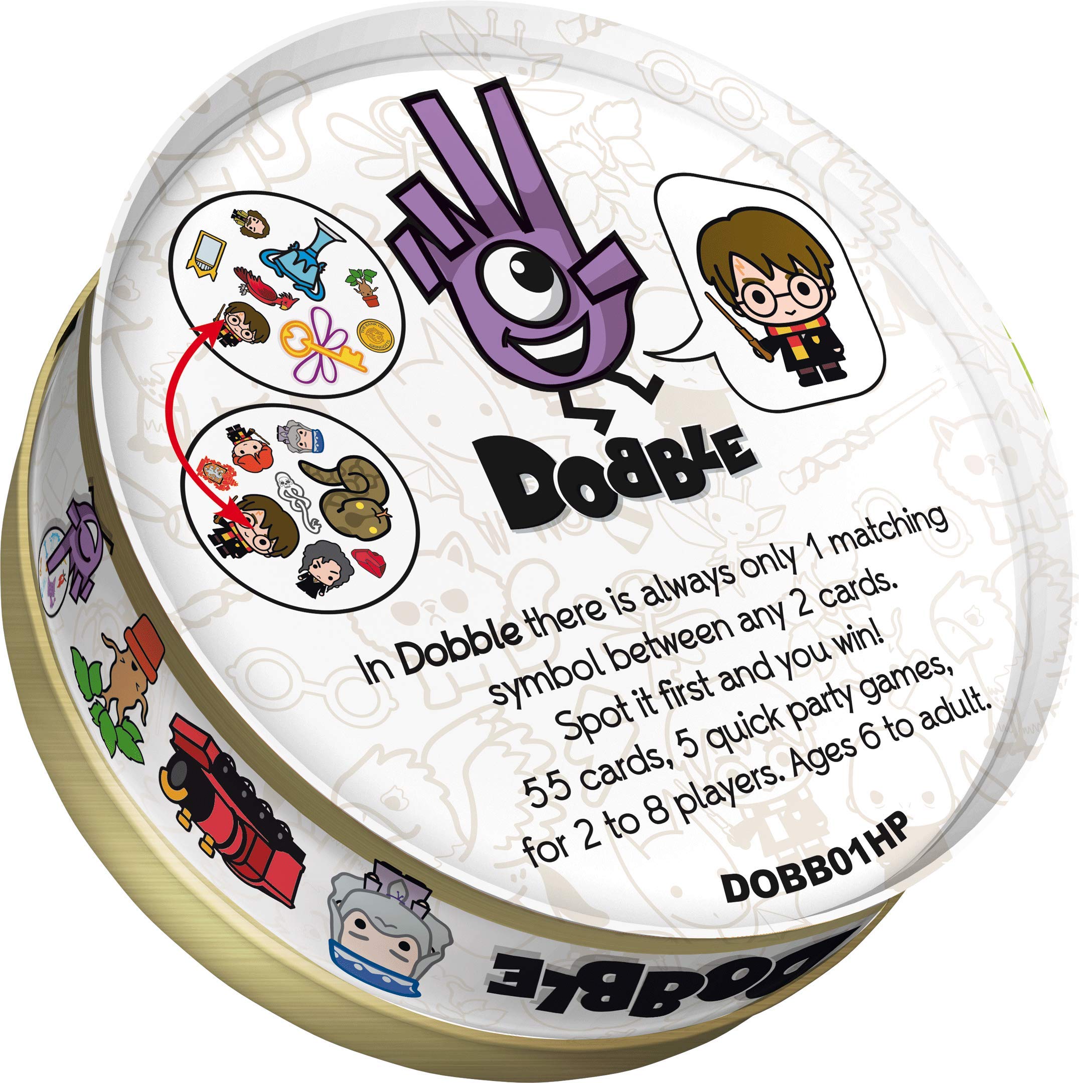 Asmodee , Harry Potter Dobble , Card Game , Ages 6+ , 2-8 Players , 15 ...