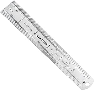 Stanley 64R Rustless Steel Rule 150 mm/6 Inch 0-35-400 : Amazon.co.uk ...