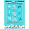 French Basic Phrases Poster - A2 Size - 42 x 59.4 cm - Paper Laminated ...