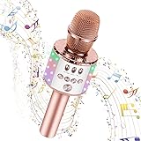 Ankuka Karaoke Wireless Microphone, 4 in 1 Handheld Bluetooth ...