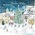 GBCC Charity Christmas Cards Pack of 6 - Charity Christmas Cards with a Snowy Village Artistic ...