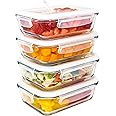 LG Luxury & Grace 4 Glass Food Containers 52.79 oz (1500 ml). Airtight ...