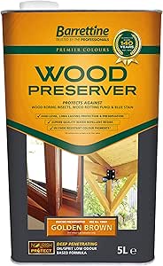 Barrettine Premier Wood Preservative 5L - Golden Brown : Amazon.co.uk ...