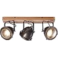 Rustic Spotlight Bar, 3 Bulbs, 3 x GU10 bulbs, max. 5 Watt, made of ...