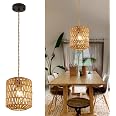 Pheashine Lampadario Rattan, Lampada a Sospensione Boho con Paralume ...