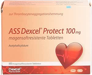 ASS Dexcel protect 100 mg Tabletten, 100 St. Tabletten : Amazon.de: Drogerie & Körperpflege