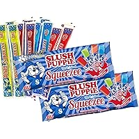 Slush Puppie Ice Pops Lollies - 2 in 1 Ice Poles - Blue Raspberry ...
