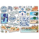 A5 Sticker Sheet Corfu Landmarks Vinyl Stickers - Greece Greek Map ...