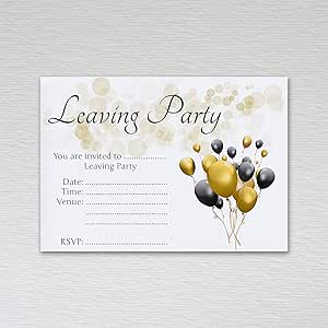 10-100 Pack of Farewell Leaving Party Invitations: Leavers Invites ...