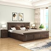 SONA ART & CRAFTS Zeus Sheesham Wood King Size Bed with Storage Box ...