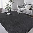 RTBQJ-AT Large Rugs for Living Room 200x300 cm Microfiber Fluffy Dark ...