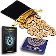 wiccan star Rune Stones Engraved Magic set (25 Pieces) with 5 different ...