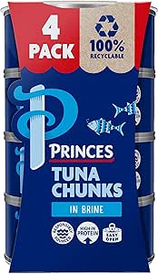 Princes Tuna Chunks in Brine Pack, 4 x 145g : Amazon.co.uk: Grocery