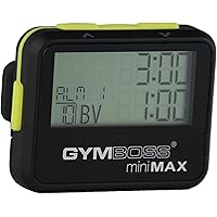 Gymboss miniMAX Interval Timer and Stopwatch - BLACK/YELLOW SOFTCOAT ...