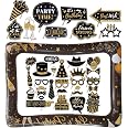 Photo Booth Props Sets, 1Pcs Inflatable Photo Booth Frame + 36Pcs Black ...
