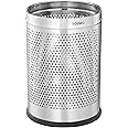Amazon Brand - Solimo Stainless Steel Perforated Open-Top Dustbin With ...