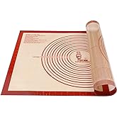Rutschfeste Antihafte Backunterlage/Backmatte Silikon Groß 60 x 40 cm ...