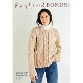 Hayfield Bonus Aran Knitting Pattern - 10321 Sweater : Amazon.co.uk ...