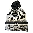 Everton Football Club Official Slab Adult Bobble Hat Black : Amazon.co ...