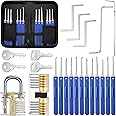 Lock Pick Set, Eventronic 17-Piece Lock Picking Tools with 2 Clear Practice and Training Locks ...