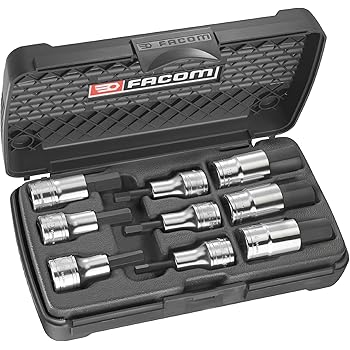 Facom FCMSTMJ9 STM.J9 1/2-inch Socket Hex Drive Bit Set (9 Pieces ...