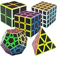 Coolzon Speed Magic Cube Ensemble, 5 Pack Cube Magique 2x2 4x4 ...
