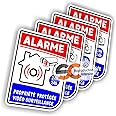 Sticker Alarme Vidéo-Surveillance Autocollant ( Lot de 4 Stickers ...