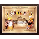 Art n Store All Ten Sikh Gurus Unique Painting, HD Printed Religious ...