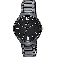 Titan Ceramic Analog Black Dial Men's Watch : Amazon.in: Fashion