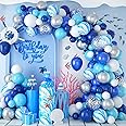GREMAG Balloons Arch Kit, 107PCS Agate Blue Balloon Garland Kit Balloons Arch Kit, Latex ...