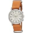 Timex Men's Weekender Chronograph 40mm Leather Watch TWC063500 : Buy ...