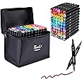 BEAN LAB Pro Alcohol Markers Set 60 Dual Tip Brush Pens&Color Marker ...