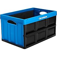 Tuevob Collapsible Storage Boxes Crates 2 Pack 30L Lidded Storage Bins ...