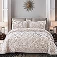 PRIME LINENS Luxury Velvet Quilted Bedspread King Size Bedding Set ...