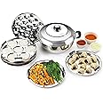 Buy Cello Stainless Steel Induction Base Idli Cooker and Multi Kadhai ...