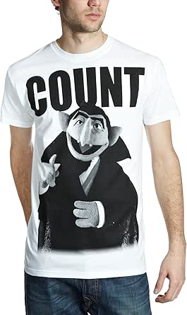 Sesame Street Count Men's T-Shirt White X Large : Sesame Street: Amazon ...