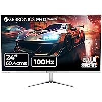 ZEBRONICS EA124 LED Monitor, 24 inch (60.4cm), 250 nits, 100Hz, FHD ...