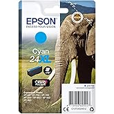 Epson 24XL Light Cyan Elephant High Yield Genuine, Claria Photo HD Ink ...