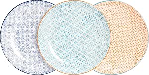Nicola Spring Patterned Dinner Plates - 255mm (10 Inches) - 3 Designs ...