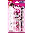 Maped - Set de Papeterie Barbie 4 Pièces - 1 Règle Transparente 15cm ...
