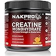 NAKPRO NUTRITION Micronised Creatine Monohydrate | 250g Jar | Tangy ...