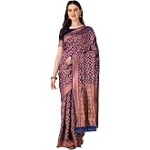 Shreeji Designer Women's Paper Silk Ari Embroidery Work Saree With ...