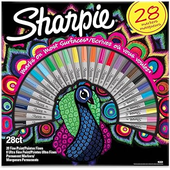 Sharpie 28 Lot Fin Permanent Marqueurs Édition Limitée Set: Amazon.fr ...