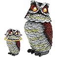 Jokapy Solar Owl with Flashing Eyes and Rotating Head Realistic Solar ...