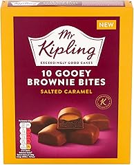 Mr Kipling 10 Gooey Brownie Bites Salted Caramel, 150g